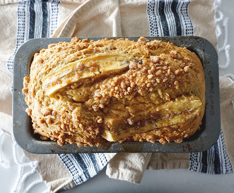 Pain aux bananes et croquants à l’érable